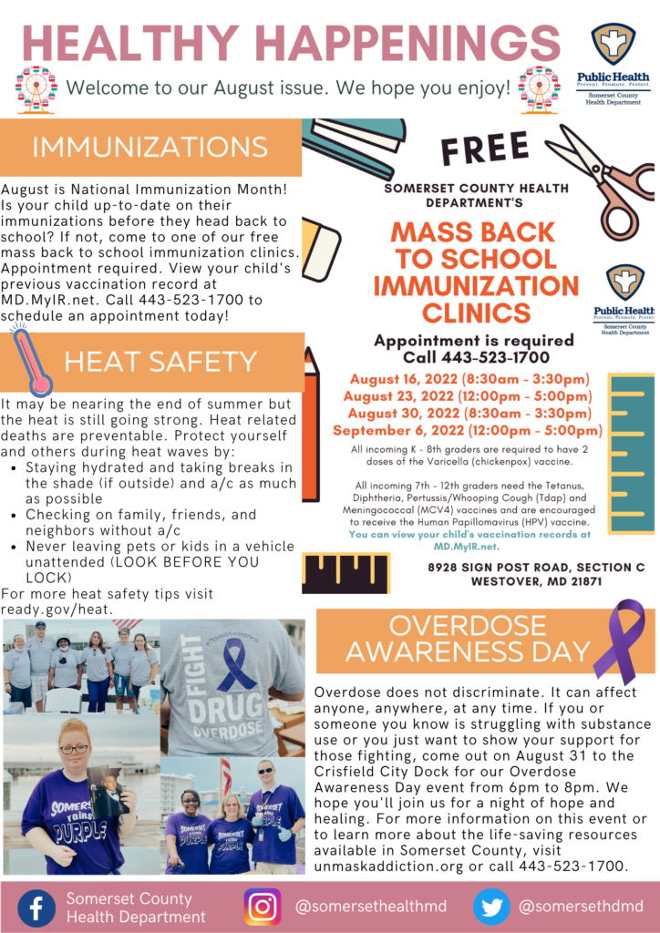 HEALTHY HAPPENINGS - AUGUST 2022 ISSUE