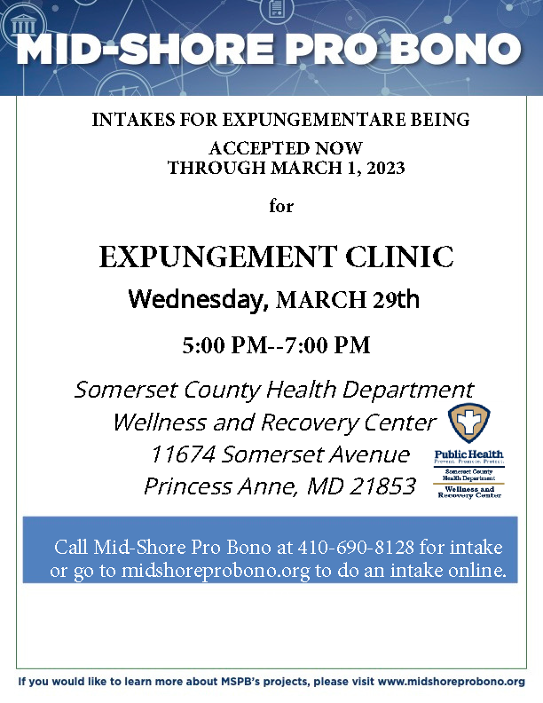 SOMERSET WELLNESS & RECOVERY CENTER TO HOST EXPUNGEMENT CLINIC IN MARCH